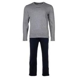 Marc O'Polo Schlafanzug MARC O'POLO "Pyjama MIX N MATCH", Herren, Gr. L, grau (grau, dunkelblau), Obermaterial: 100% Baumwolle CO(Bio)., Homewear-Sets Schlafanzug