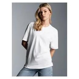 T-Shirt TRIGEMA "TRIGEMA Heavy T-Shirt aus 100% recycelter Baumwolle", Damen, Gr. XL, wei&szlig;, 100% Baumwolle (recycelt), Basic, Shirts T-Shirt