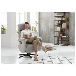 Relaxsessel DIE PLANBAR "MP-RS18073", silber (longlife easy platin), B:71cm H:110cm T:83cm, 100% Polyester, Sessel, Relaxsessel, 360 drehbar, inkl. man. Kopfpolsterverstellung u. Relax-Funktion
