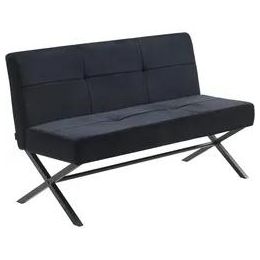Polsterbank OTTO HOME "Narzisse, OTTOs Choice", schwarz, B:140cm H:85cm T:61,5cm, Polyester, Sitzb&auml;nke, Polsterbank, X-Gestell aus schwarzen Metall, pflegeleichter Samtvelours, 140 cm