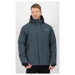 Winterjacke DEPROC ACTIVE "MONTREAL MEN", Herren, Gr. 4XL (60), gr&uuml;n (schwarz slate), 96% Polyester; 4% Elasthan, Windstopperb&uuml;ndchen mit Daumenl&ouml;chern,mit Schneefang,mit verstellbarem Klettverschluss, Jacken Winterjacke, auch in Gro&szlig;en Gr&ouml;&szlig;en erh&auml;ltlich