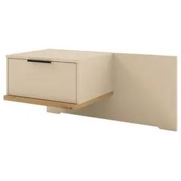 Nachtschrank Musterring "Isabelle", beige (champagner, dekor), B:90cm H:43cm T:47cm, Holzwerkstoff, Schr&auml;nke, Nachtschrank, verschiedene Farben, Unterboden in Eiche, Ma&szlig;e B50/90 x H43 x T47 cm