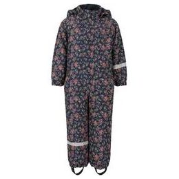 Schneeoverall ZIGZAG "Tower", Kinder, Gr. 104, EURO-Gr&ouml;&szlig;en, rosa (dunkelblau, rosa), 100% Polyester, lang, Overalls, mit wasser- und winddichter TPU-Membran