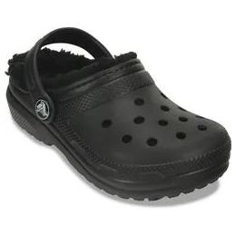Clog Crocs "Kids Classic Lined Clog", Jungen, Gr. 33, schwarz, CrosliteTM, Schuhe Clog, Hausschuh, Pantoffel, Schlappen mit Warmfutter