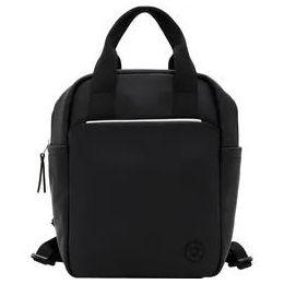 Rucksack SURI FREY "Rucksack SFY Besty", Damen, Gr. B/H/T: 27cm x 33cm x 13cm, schwarz (schwarz 100), Obermaterial: 60% Polyurethan PU. 40% Polyester PES., Rucks&auml;cke Rucksack