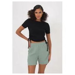 Shorts FRESHLIONS "Zara", Damen, Gr. M, EURO-Gr&ouml;&szlig;en, gr&uuml;n (mint), 100% Baumwolle, unifarben, kurz, Hosen Shorts, im einfarbigen Design