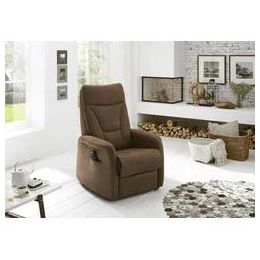 Sessel Hukla "HU-RV15025", braun (deluxe schoko), B:78cm H:108cm T:90cm, Sessel, Funktionssessel Sessel mit Aufstehhilfe Polstersessel, Wahlweise 1- oder 2-motorische Verstellung, inkl. Aufstehhilfe