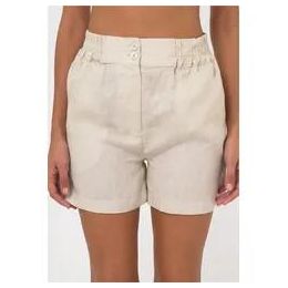 Shorts FRESHLIONS "Amara", Damen, Gr. S, EURO-Gr&ouml;&szlig;en, beige, 100% Leinen, unifarben, kurz, Hosen Shorts, im klassischen Design