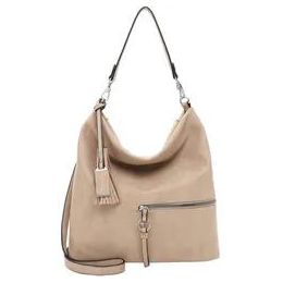 Beuteltasche Tamaris "Beutel TAS Nele", Damen, Gr. B/H/T: 37cm x 33cm x 14cm 0, beige (taupe 900), Polyurethan, Taschen Beuteltasche