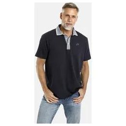 Poloshirt Jan Vanderstorm "Poloshirt DANHY", Herren, Gr. 4XL, blau (dunkelblau), Obermaterial: 100% Baumwolle CO., comfort fit normal, ohne Ausschnitt, Shirts