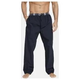 Pyjama Jan Vanderstorm "2er Pack Schlafhose RAWALD", Herren, Gr. 3XL, blau (dunkelblau kariert), Obermaterial: 100% Baumwolle., Homewear-Sets Pyjama