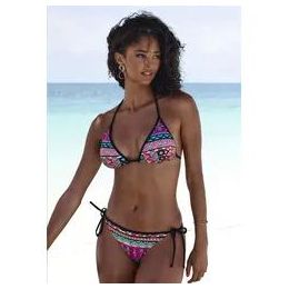 Triangel-Bikini Buffalo, Damen, Gr. 40, Cup A/B, pink (pink bedruckt), Microfaser, bedruckt, Bikini-Sets Triangel-Bikini, mit farbenfrohen Design