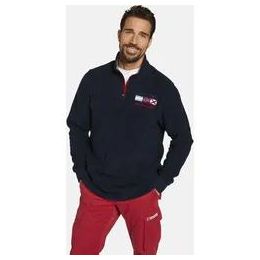 Fleecepullover Jan Vanderstorm "Fleece-Sweatshirt SIETSE", Herren, Gr. L, blau (dunkelblau), Obermaterial: 100% Polyester COOLMAX PES(Coolmax)., Sweatjacken Fleecepullover