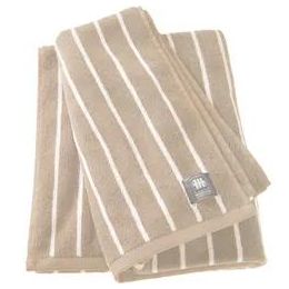Badetuch Musterring "Needlestripe", beige, B:70cm L:140cm, Jacquard, Baumwolle, Handt&uuml;cher, Badetuch, hautschmeichelnd, super weich