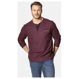 Langarm-Poloshirt Jan Vanderstorm "Langarmshirt IVOR", Herren, Gr. XXL, rot (lila), Obermaterial: 70% Baumwolle CO. 30% Polyester COOLMAX PES(Coolmax)., Shirts