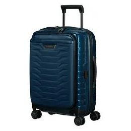 Hartschalen-Trolley Samsonite "PROXIS 55 EXP easy access", Gr. B/H/T: 40cm x 55cm x 23cm 42 l, blau (petrol blau), Polypropylen, Koffer, aus Polypropylen, mit Kreuzspanngurten und Rei&szlig;verschluss-Trennw&auml;nden