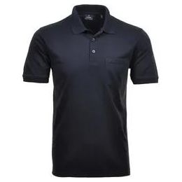 Poloshirt Ragman "Poloshirt Softknit-Polo", Herren, Gr. 4XL, blau (dunkelblau), Obermaterial: 70% Baumwolle CO. 30% Polyester PES., Shirts