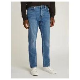 Straight-Jeans Tommy Hilfiger "CORE HARLEM", Herren, Gr. 40, L&auml;nge 32, blau (stone blau), Denim/Jeans, Obermaterial: 99% Baumwolle, 1% Elasthan, Jeans Straight-Jeans