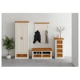 Kommode OTTO HOME "Selma", wei&szlig; (wei&szlig;, gebeizt), B:45cm H:100cm T:40cm, FSC-zertifiziertes Massivholz, Sideboards, Kommode