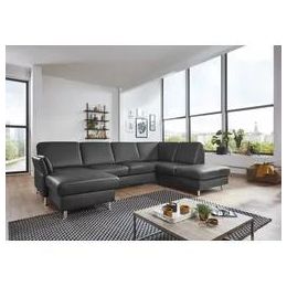 Wohnlandschaft DIE PLANBAR "PN-EM18013 U-Form, ohne Kopfst&uuml;tzen", grau (anthrazit), B:305cm H:87cm T:200cm, Sofas, Wohnlandschaft, wahlweise mit Bettfunktion und Stauraum