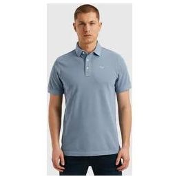 PME-Legend Poloshirt PME LEGEND, Herren, Gr. M, blau (ashleigh blau), Piqu&eacute;, Obermaterial: 100% Baumwolle, unifarben, regular fit taillenbedeckt, Shirts, mit Logo Stickerei