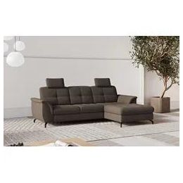 Sit & More Ecksofa SIT & MORE "Zora", braun (espresso), B:262cm H:92cm T:164cm, 90% Polyester 10% Polyamid, Sofas, Ecksofa, wahlweise mit Bettfunktion und Bettkasten