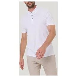 Poloshirt, Herren, Gr. 4XL, wei&szlig;, Piqu&eacute;, Obermaterial: 100% Baumwolle, Pioneer AUTHENTIC JEANS, unifarben, slim fit h&uuml;ftlang, Rippb&uuml;ndchen, Shirts, mit Logostickerei