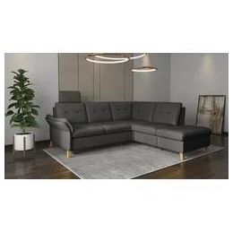 Sit & More Ecksofa SIT & MORE "G&ouml;teborg", grau (anthrazit), B:250cm H:90cm T:226cm, Sofas, Ecksofa, inkl. Sitztiefenverstellung, wahlweise mit Bettfunktion & Bettkasten