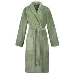 Bademantel Vossen "Pico, ideal f&uuml;r Sauna & Spa, Hotelbademantel, Morgenmantel" Gr. S, gr&uuml;n (eucalyptus), L:120cm, Baumwoll-Mix, Hausm&auml;ntel, Bademantel, Schalkragen