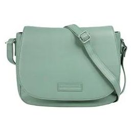 Umh&auml;ngetasche Bruno Banani, Damen, Gr. B/H/T: 28cm x 22cm x 9cm onesize, gr&uuml;n (mint), Leder, leicht gl&auml;nzend, unifarben, Taschen Umh&auml;ngetasche, echt Leder