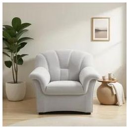 Sessel DOMO collection "Flores", silber, B:92cm H:84cm T:82cm, 100% Polyester, Sessel, Sessel, wahlweise mit Federkern (nicht bei Microfaser PRIMABELLE-Struktur)