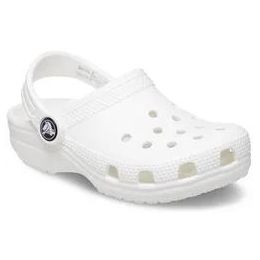 Clog Crocs "Classic Clog K", Jungen, Gr. 23, wei&szlig;, CrosliteTM, unifarben, Schuhe Clog, Hausschuh, Schlappen, Strandschuh, Sandale mit Fersenriemen