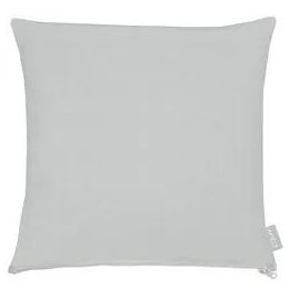 Dekokissen Apelt "Ciao", grau (hellgrau, unifarben), B:46cm L:46cm, Obermaterial: 90% Baumwolle, 10% Polyester, Dekokissen_Sitzkissen_Kissenh&uuml;llen