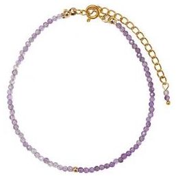 Armband Firetti "Schmuck Geschenk Messing Armschmuck Armkette Edelstein", lila (gelbgoldfarben, lila, kristallwei&szlig;, lila, kristallwei&szlig;), Armb&auml;nder, Damen, 21cm, Messing, Armband, Made in Germany - mit Amethyst, Bergkristall