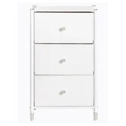 Kommode Heine HOME, wei&szlig;, B:46,5cm H:77cm T:30cm, MDF, Metall, Polyurethan, Sideboards, Kommode
