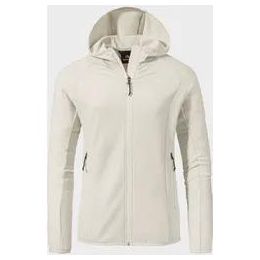Sch&ouml;ffel Fleecejacke SCH&Ouml;FFEL "Fleece Hoody Style Cascata WMS", Damen, Gr. 38, beige (9040, natur), Oberstoff: 94% Polyester, 6% Elasthan, regular fit, hoch geschlossener Ausschnitt, Jacken Fleecejacke