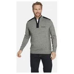 Troyer Jan Vanderstorm "Pullover DAIN", Herren, Gr. 4XL, grau (grau melange), Obermaterial: 50% Baumwolle CO. 50% Polyacryl PAN., unifarben, normal, ohne Ausschnitt, Pullover Troyer