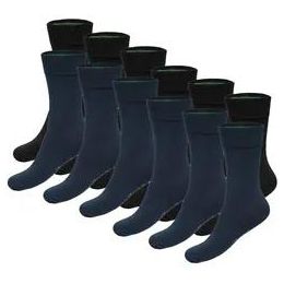 Kurzsocken Bamboo basics "Socken 12er Pack", Herren, Gr. 41-46, schwarz (schwarz, blau), Obermaterial: 70% Viskose CV. 25% Polyamid PA. 5% Elasthan EL., Socken