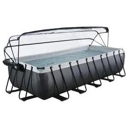 Framepool EXIT "inkl. multifunktionaler Poolabdeckung", schwarz, B:250cm H:122cm L:540cm, Schwimmbecken, BxLxH: 250x540x122 cm, mit Sandfilterpumpe & Sicherheitsleiter