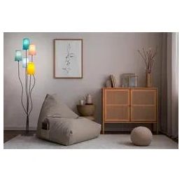 N&auml;ve N&Auml;VE Stehlampe "Colora", bunt, 5, H: 163cm, 1 Stk., Leuchten, 5flg., E14. Textilschirme je 1x gelb, rose, blau, t&uuml;rkis, oliv, Stehlampe