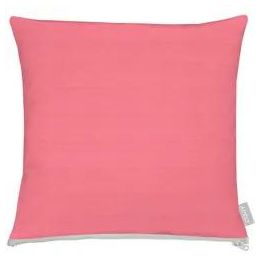 Kissenbez&uuml;ge Apelt "3800", pink, B:49cm L:49cm, Polyester, Obermaterial: 75% Polyester, 25% Baumwolle, Kissenbez&uuml;ge, Statement-Rei&szlig;verschluss