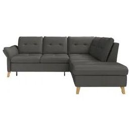 Sit & More Ecksofa SIT & MORE "G&ouml;teborg", grau (anthrazit), B:250cm H:90cm T:226cm, Sofas, Ecksofa, inkl. Sitztiefenverstellung, wahlweise mit Bettfunktion & Bettkasten