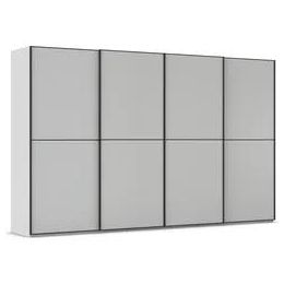 Schwebet&uuml;renschrank Rauch "Kleiderschrank Schrank Garderobe Schlafzimmerschrank SCALE-DUO", grau (seidengrau, griffleisten schwarz), B:360cm H:223cm T:68cm, Holzwerkstoff, Schr&auml;nke, Schwebet&uuml;renschrank, edle zweigeteilte T&uuml;ren und 3 Zierleisten MADE IN GERMANY
