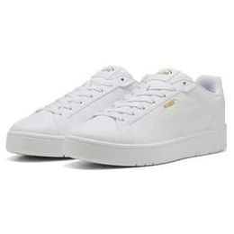 Sneaker Puma "Court Classico Sneakers Erwachsene", Damen, Gr. 41, wei&szlig; (wei&szlig; gold), Obermaterial: Synthetik, Textil. Futter: Textil. Innensohle: Textil. Laufsohle: Gummi, Schuhe Sneaker
