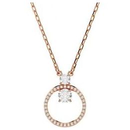 Kette mit Anh&auml;nger Swarovski "Schmuck Geschenk Halskette Constella Pav&eacute;", rosa (ros&eacute;goldfarben, kristallwei&szlig;), Halsketten, Damen, Metall, L: 45, mit Swarovski Zirkonia (synth.)