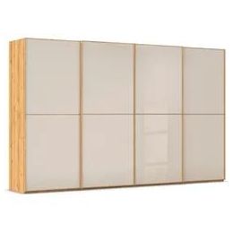 Schwebet&uuml;renschrank Rauch "Kleiderschrank Schrank Garderobe Schlafzimmerschrank SCALE-DUO", braun (asteiche, glas champagner, griffleisten asteiche), B:360cm H:223cm T:68cm, Holzwerkstoff, Schr&auml;nke, Schwebet&uuml;renschrank, edle zweigeteilte T&uuml;ren Glas-Front mit 3 Zierleisten MADE IN GERMANY