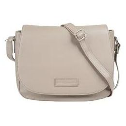Umh&auml;ngetasche Bruno Banani, Damen, Gr. B/H/T: 28cm x 22cm x 9cm onesize, beige, Leder, leicht gl&auml;nzend, unifarben, Taschen Umh&auml;ngetasche, echt Leder