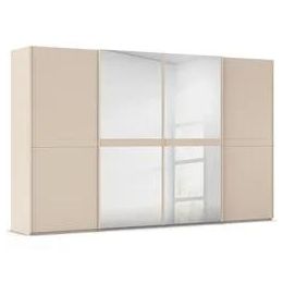 Schwebet&uuml;renschrank Rauch "Kleiderschrank Schrank Garderobe Schlafzimmerschrank SCALE-LINE", beige (champagner), B:360cm H:223cm T:68cm, Holzwerkstoff, Schr&auml;nke, Schwebet&uuml;renschrank, edle Optik mit Bauchbinde in Korpusfarbe mit Spiegel MADE IN GERMANY
