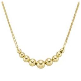 Collier Smart Jewel "Mittelteil mit Kugeln, Silber 925", gold, Halsketten, Herren, 45cm, Silber 925 (Sterlingsilber), Collier