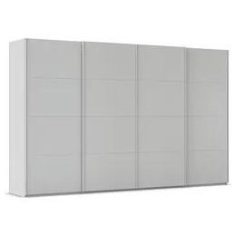 Schwebet&uuml;renschrank Rauch "Kleiderschrank Schrank Garderobe Schlafzimmerschrank SCALE-FYRA", grau (seidengrau, griffleisten seidengrau), B:360cm H:223cm T:68cm, Holzwerkstoff, Schr&auml;nke, Schwebet&uuml;renschrank, edle viergeteilte T&uuml;ren viele Farben und Griff-Farben MADE IN GERMANY